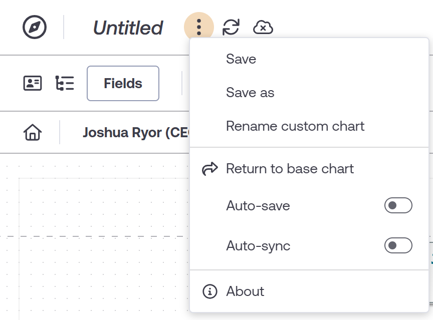 Editing custom charts – OrgChart