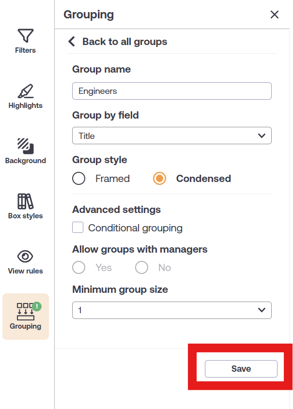Grouping – OrgChart