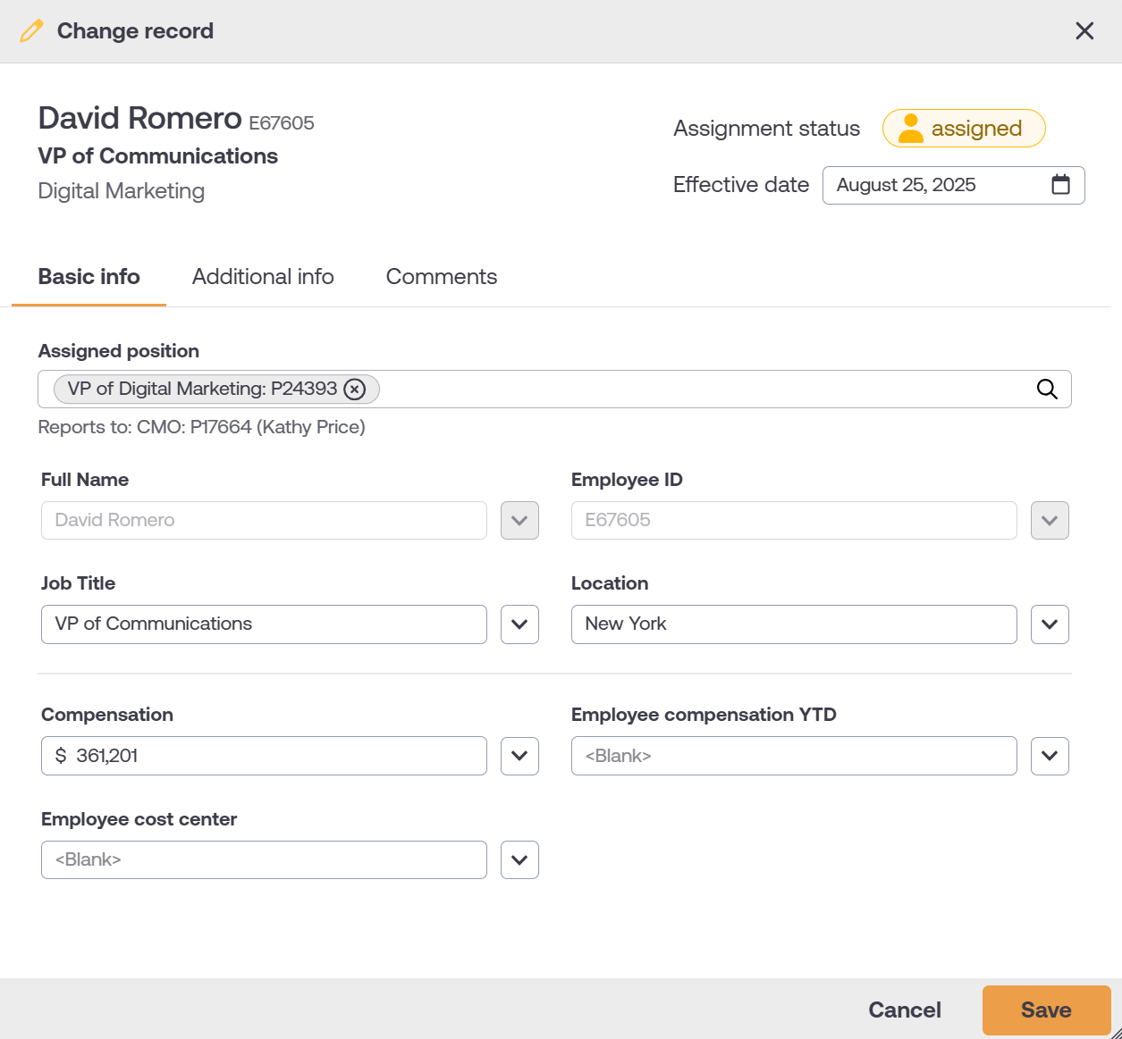 Updating position-driven plans – OrgChart