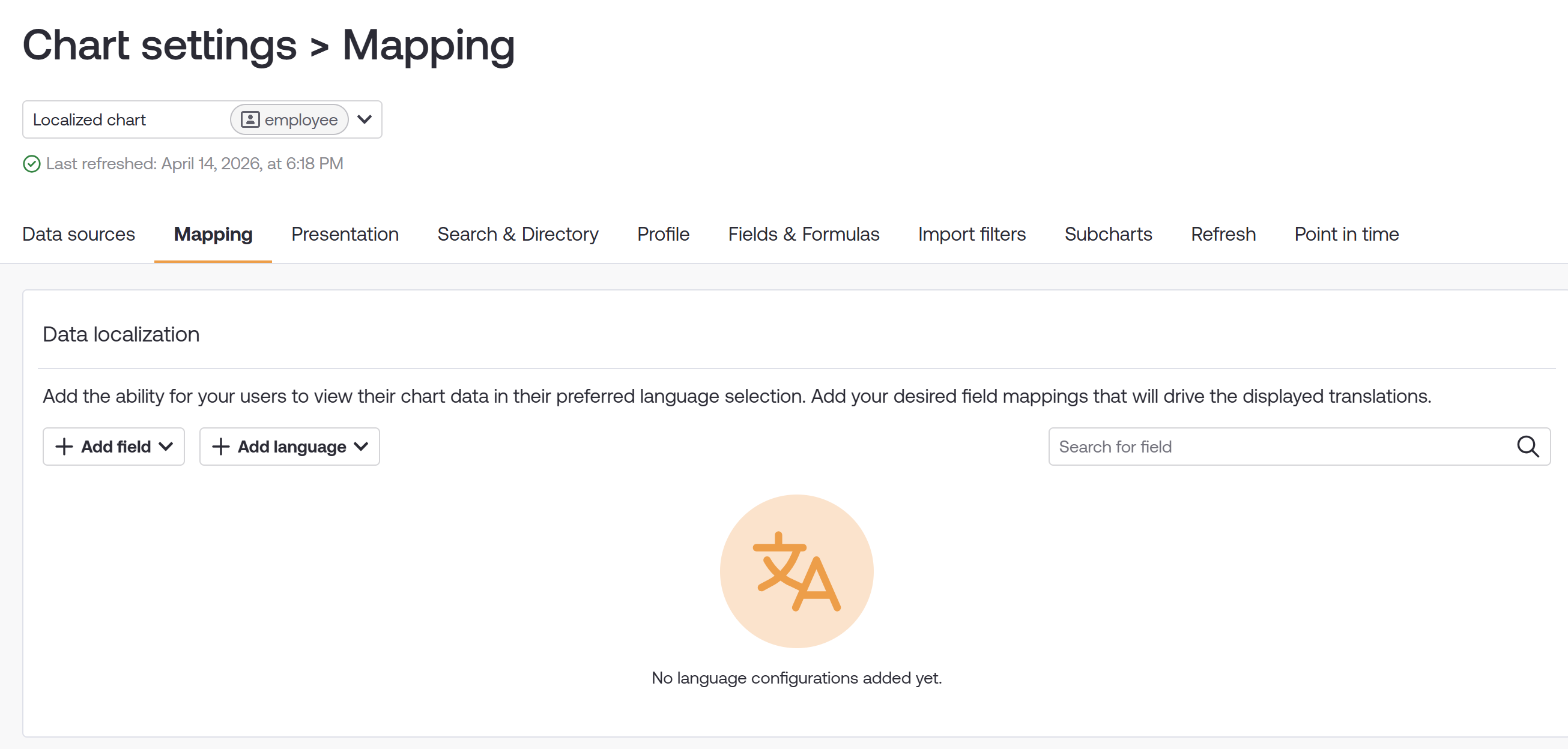 Data localization – OrgChart